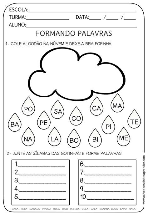 Sílabas para imprimir y formar palabras: recursos didácticos gratis